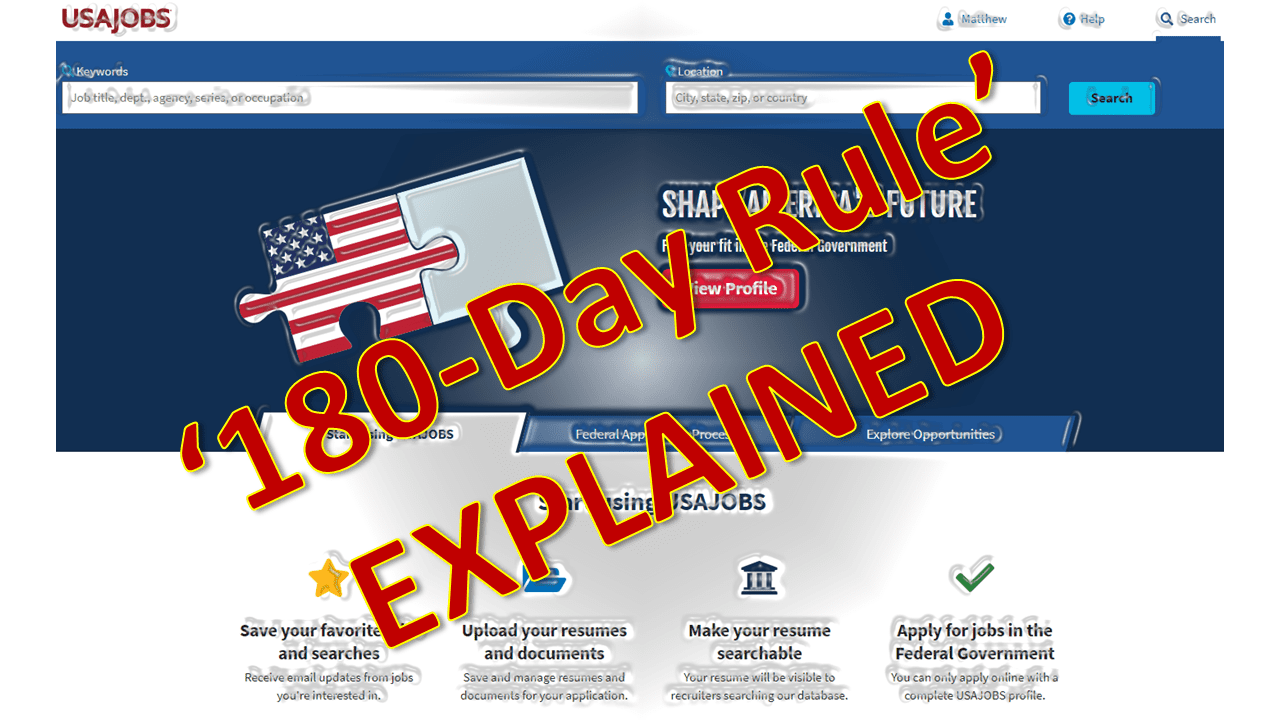  The 180 Day Rule VETS2INDUSTRY